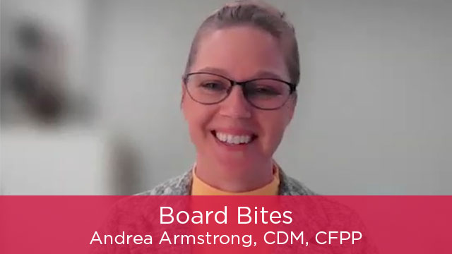 Board Bites: Andrea Armstrong, CDM, CFPP – ANFP TV