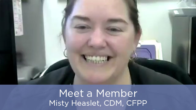 Meet a Member: Misty Heaslet, CDM, CFPP – ANFP TV