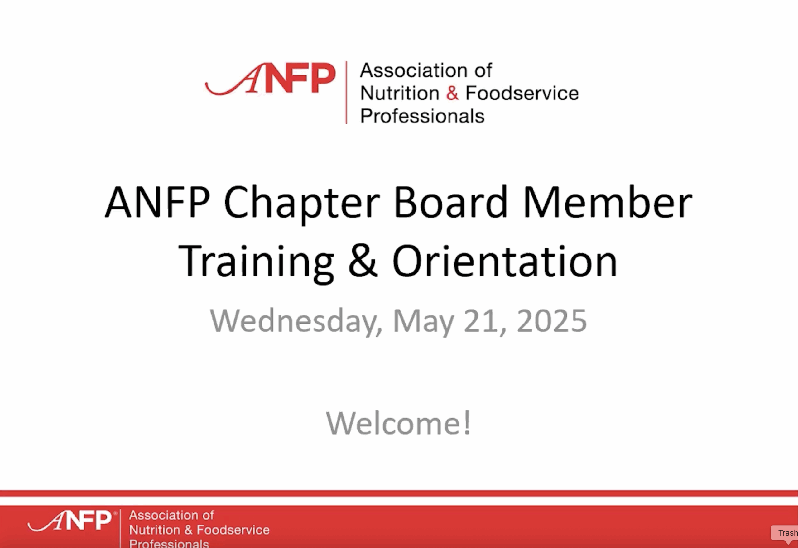 FY26 ANFP Chapter Board Member Training & Orientation – ANFP TV